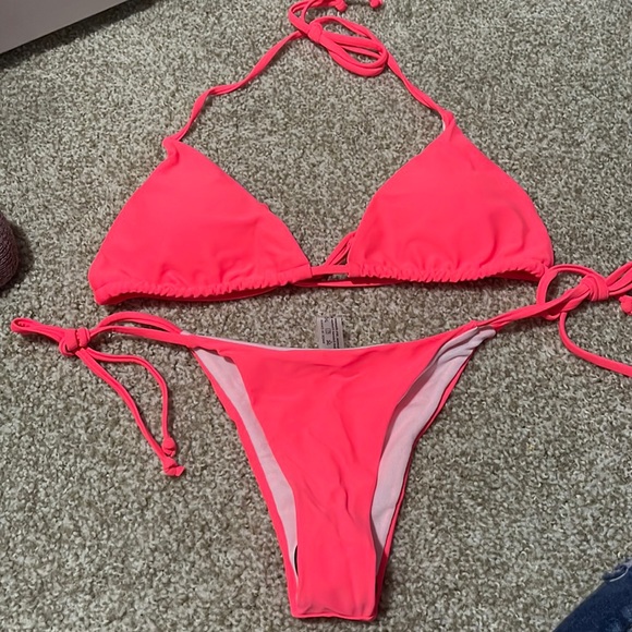 SHEIN | Swim | Coral Tie Bikini | Poshmark